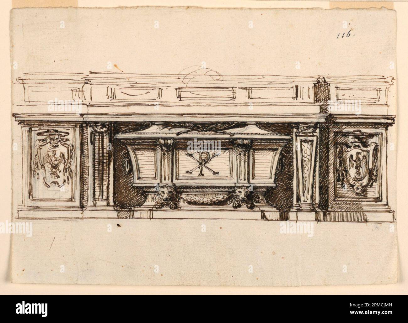 Drawing, Design for an Altar Mensa; Attributed to Giovanni Battista ...