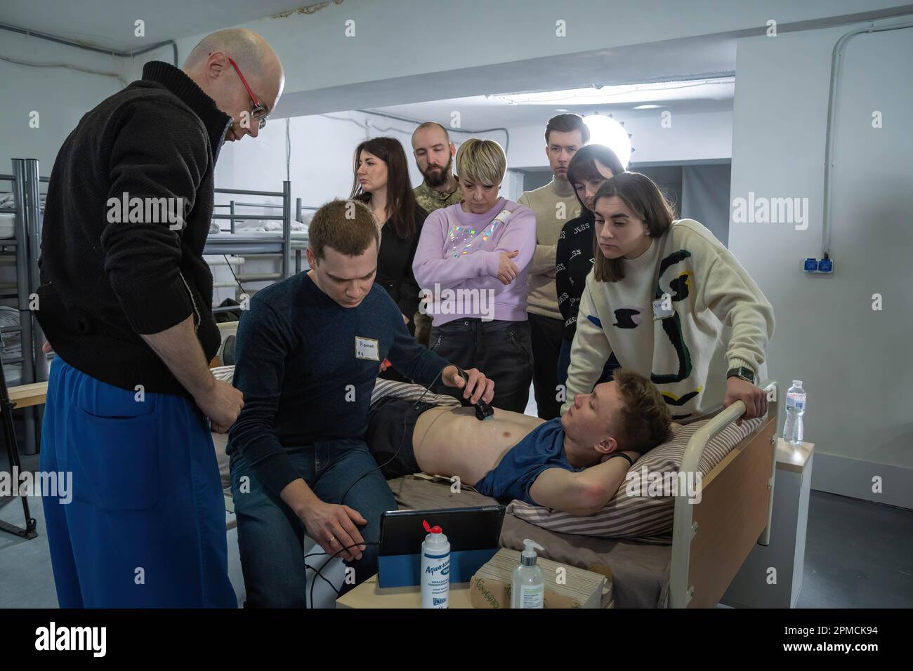 March 17, 2023, Lviv, Ukraine: Doctors attend the practical part of the ...