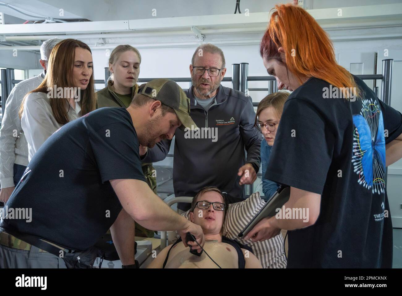 March 17, 2023, Lviv, Ukraine: Doctors attend the practical part of the ...
