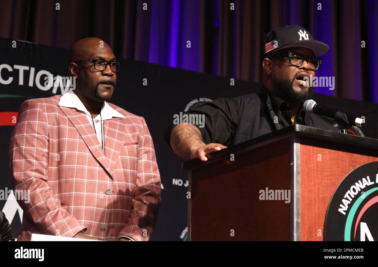 April 12, 2023, New York City, New York, USA: Brothers of George Floyd ...