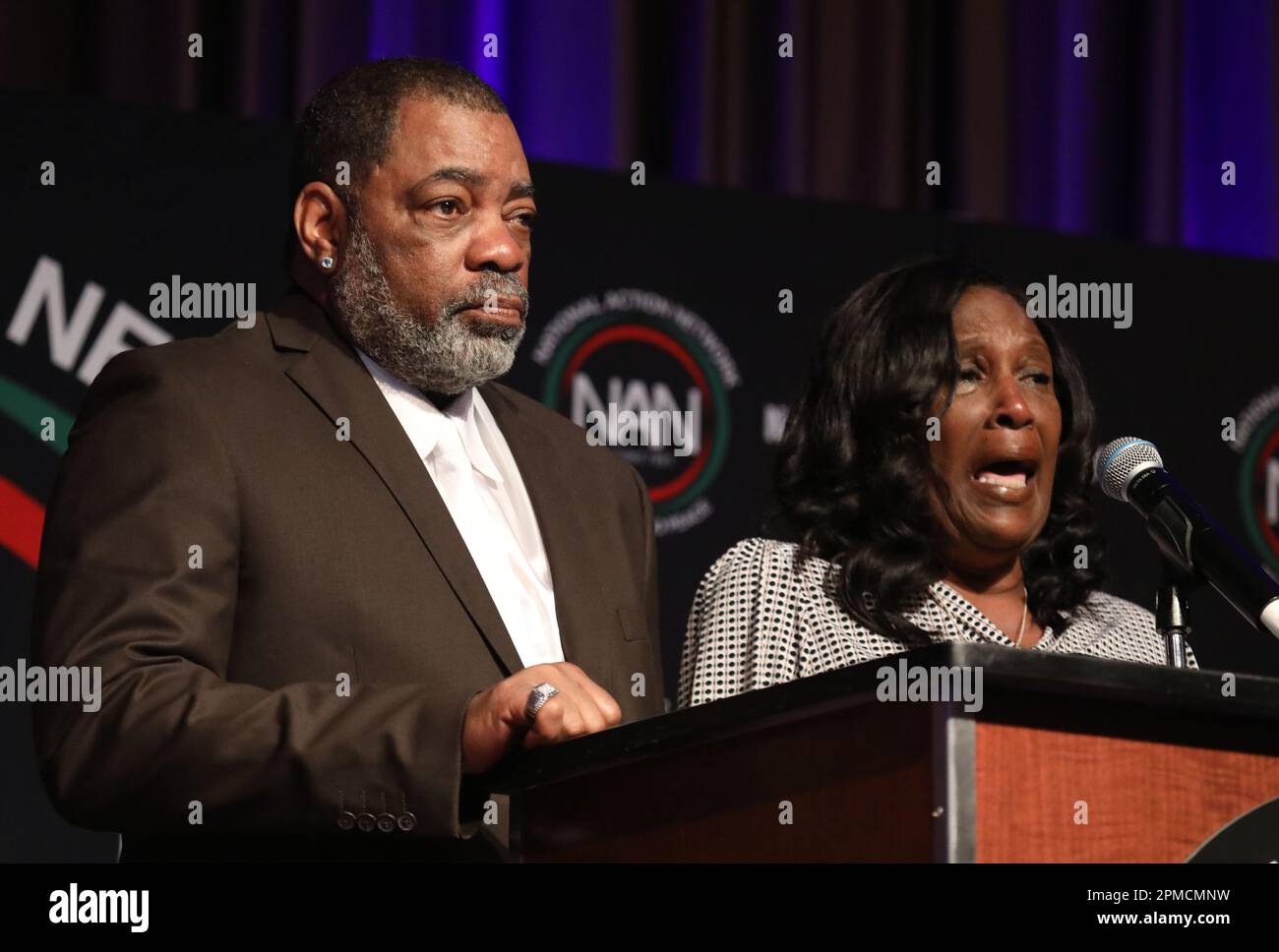 April 12, 2023, New York City, New York, USA: RODNEY WELLS, step-father ...