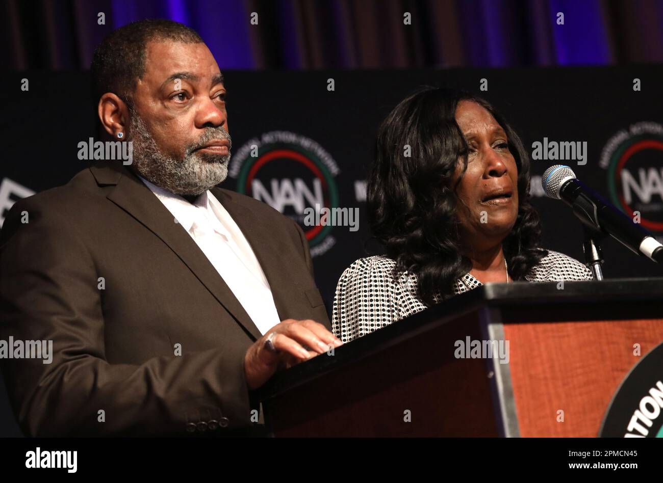 April 12, 2023, New York City, New York, USA: RODNEY WELLS, step-father ...