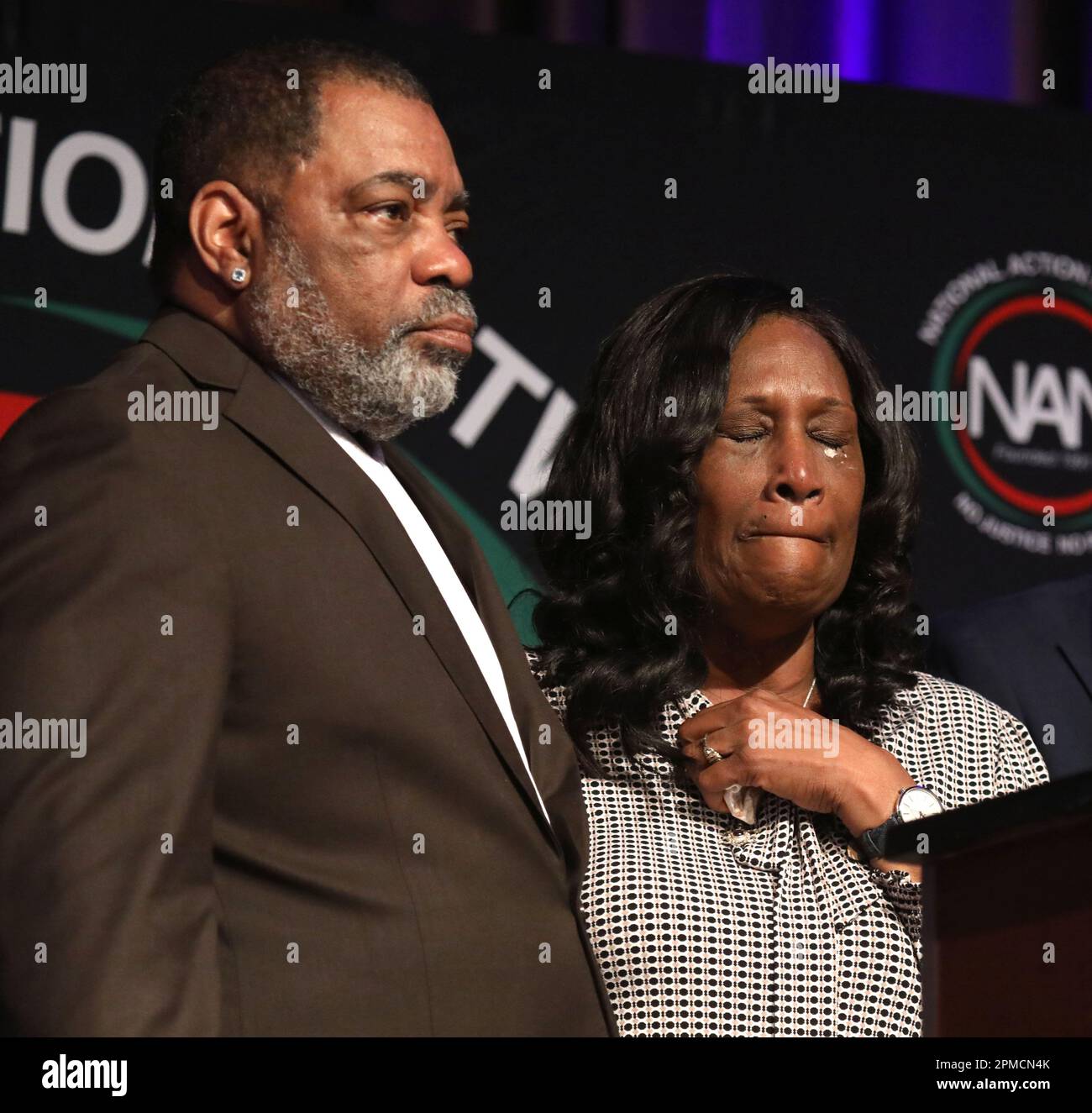 April 12, 2023, New York City, New York, USA: RODNEY WELLS, step-father ...