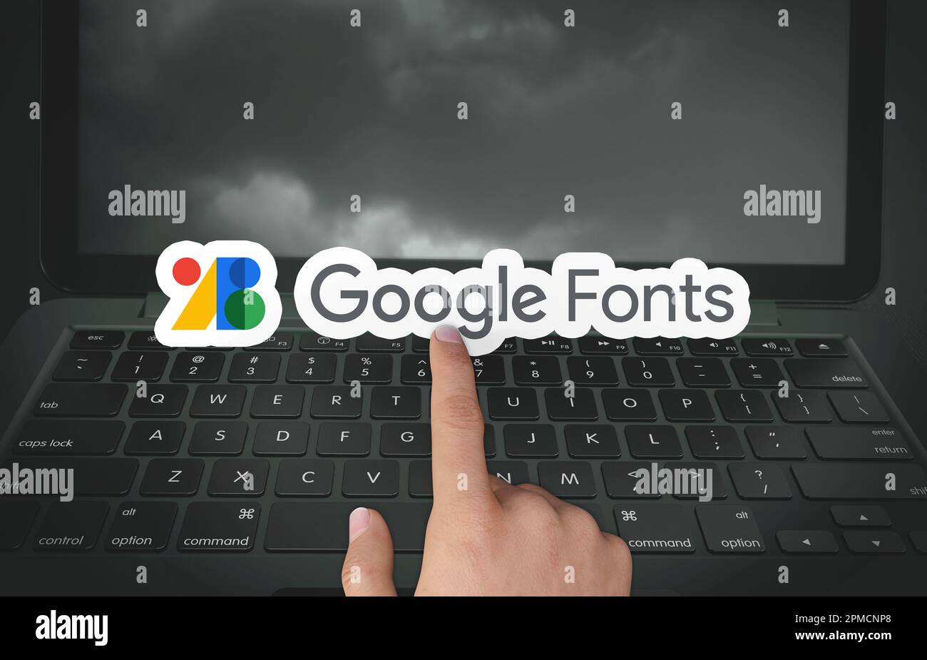 media, logo design for use on social media and news sites Stock Photo ...