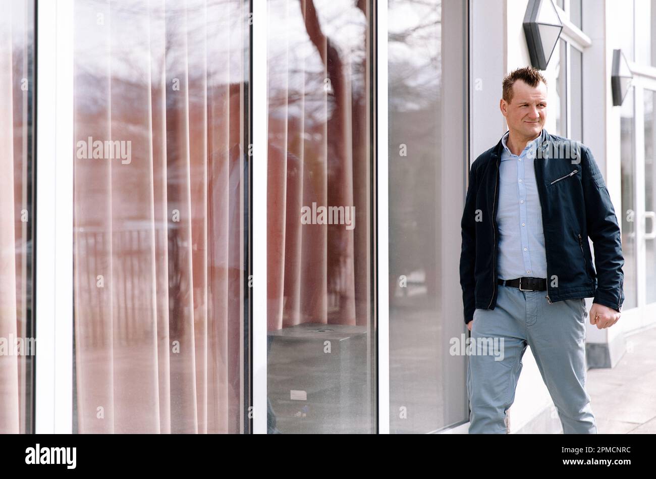 A confident business person in the city. Business vision ...