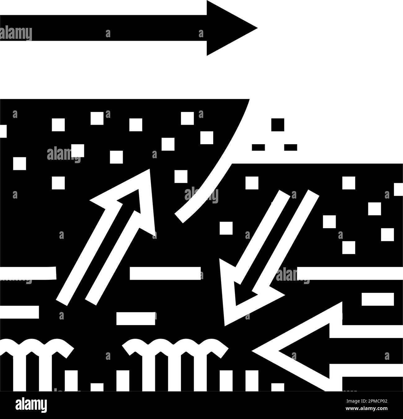 compression reverse earthquake glyph icon vector illustration Stock ...