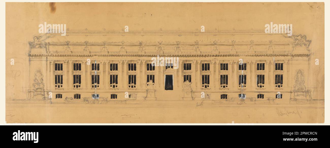 Drawing, Study for the Fifth Avenue Elevation of the New York Public ...