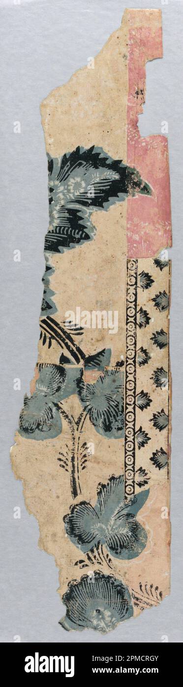 Sidewall - Fragment (England); block-printed on handmade paper; 62 x 16 ...