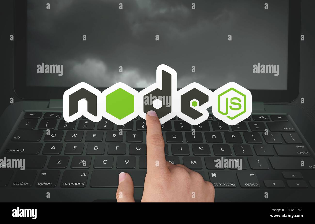 node, logo design for use on social media and news sites Stock Photo ...