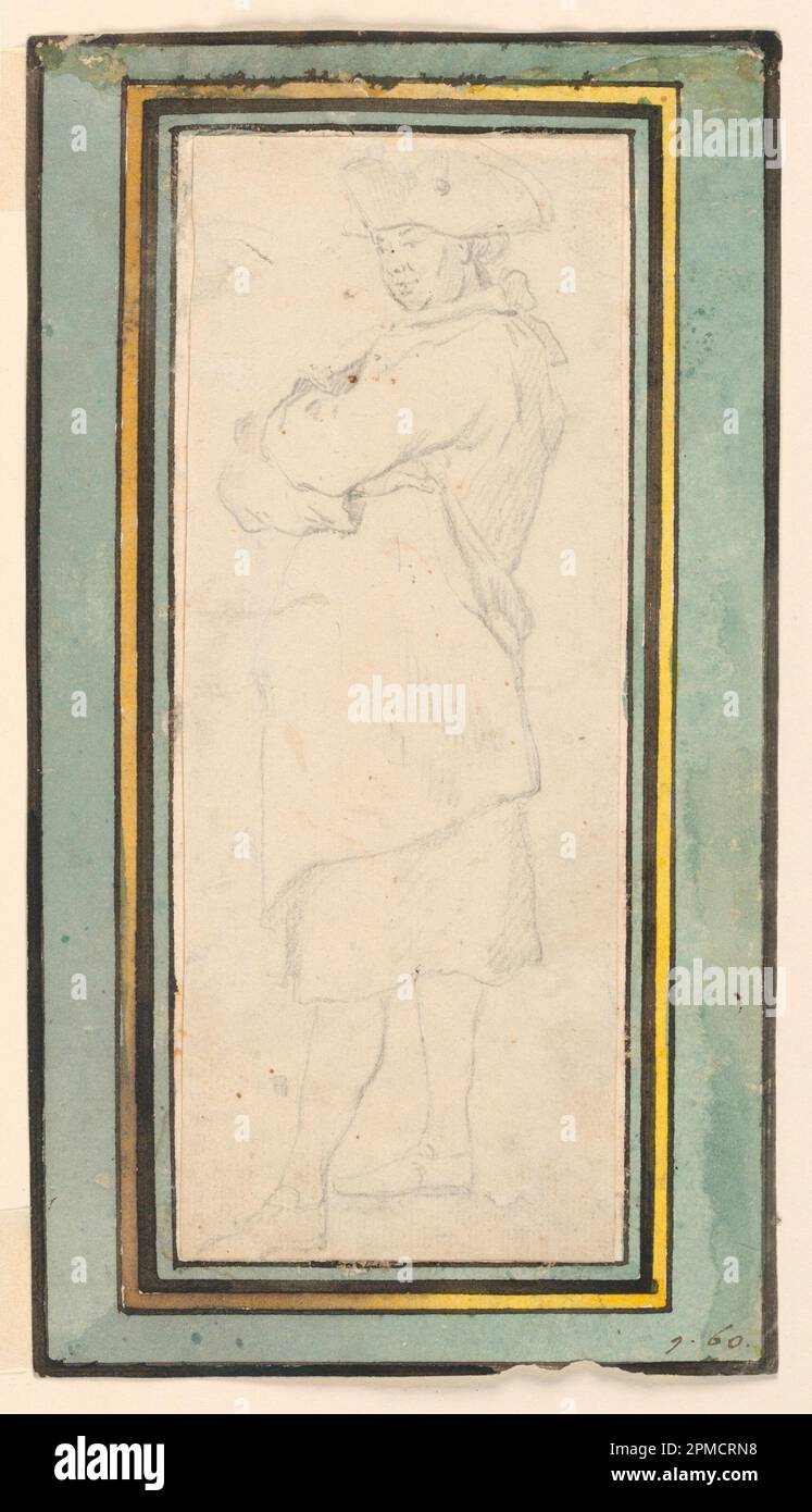 Drawing, A Standing Man; Designed by Luigi Vanvitelli (Italian, 1700 ...