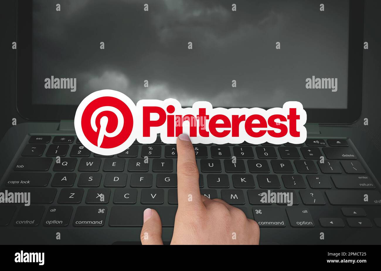 pinterest, logo design for use on social media and news sites Stock ...