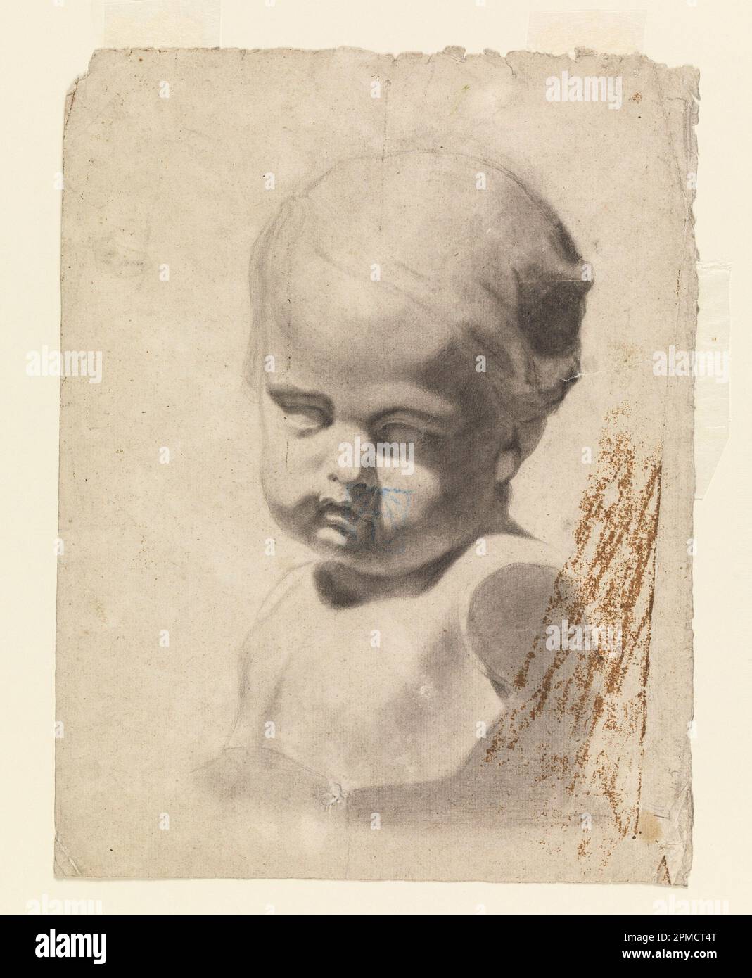 Drawing, Study of a Bust of a Child (from a plaster cast); Leon Dabo ...