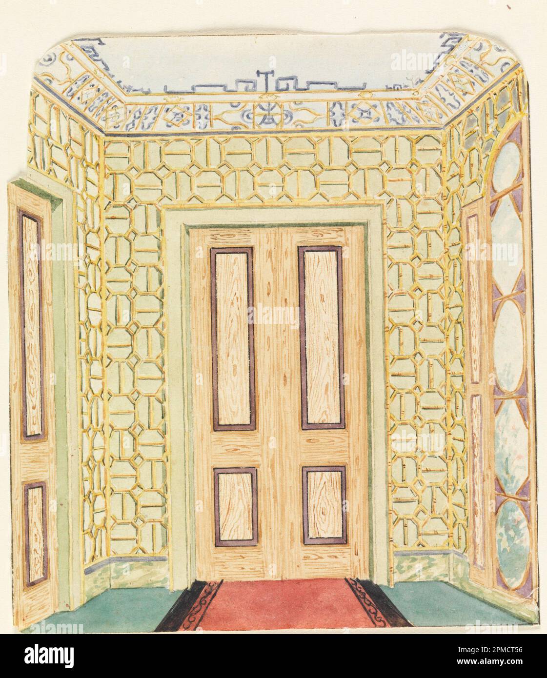 Drawing, Design for Lobby, Possibly the Ante Room to the Music Room ...