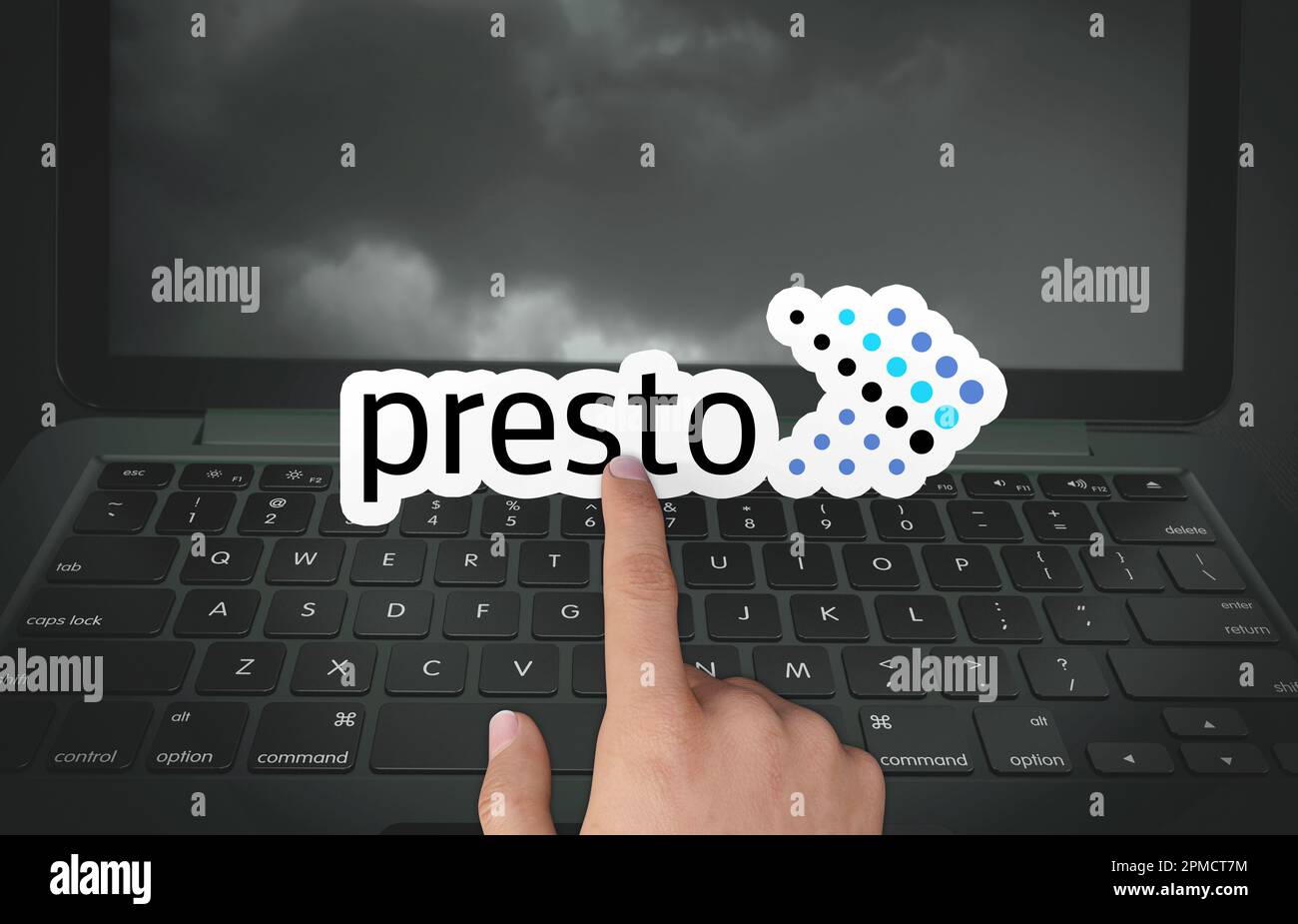 presto, logo design for use on social media and news sites Stock Photo ...