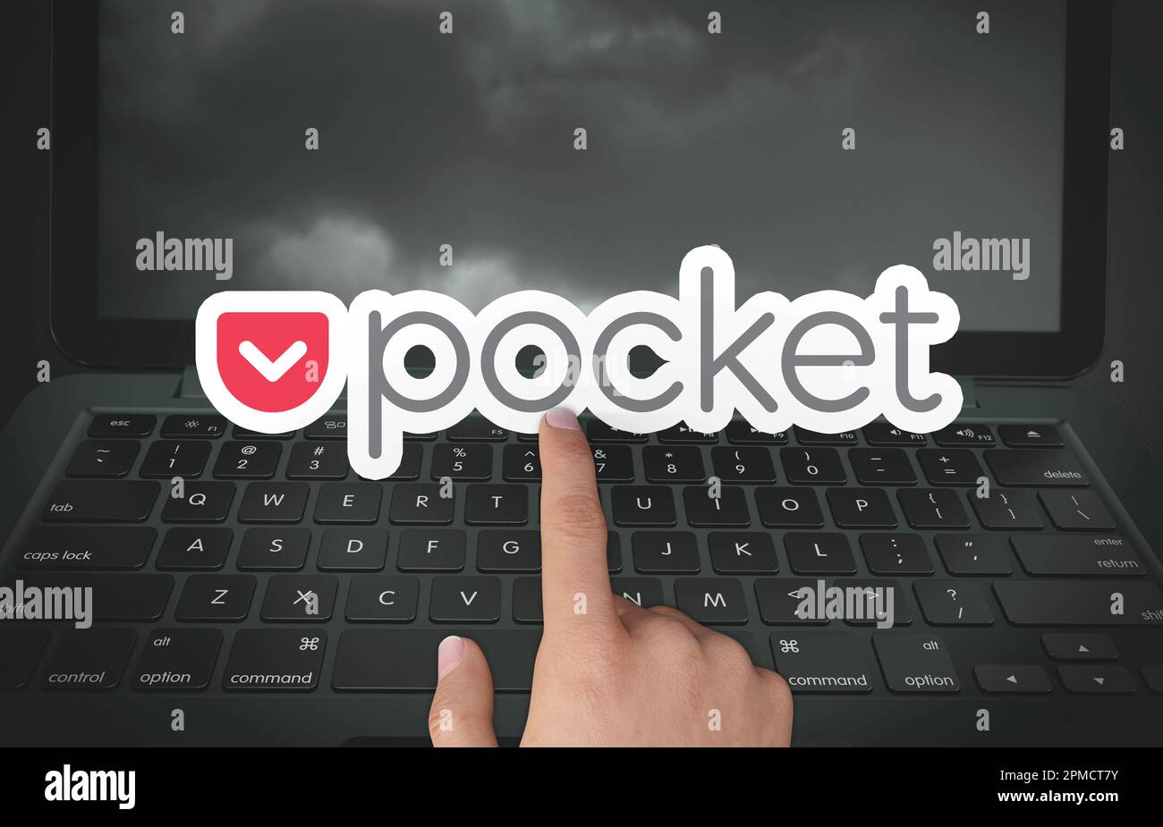 pocket, logo design for use on social media and news sites Stock Photo ...