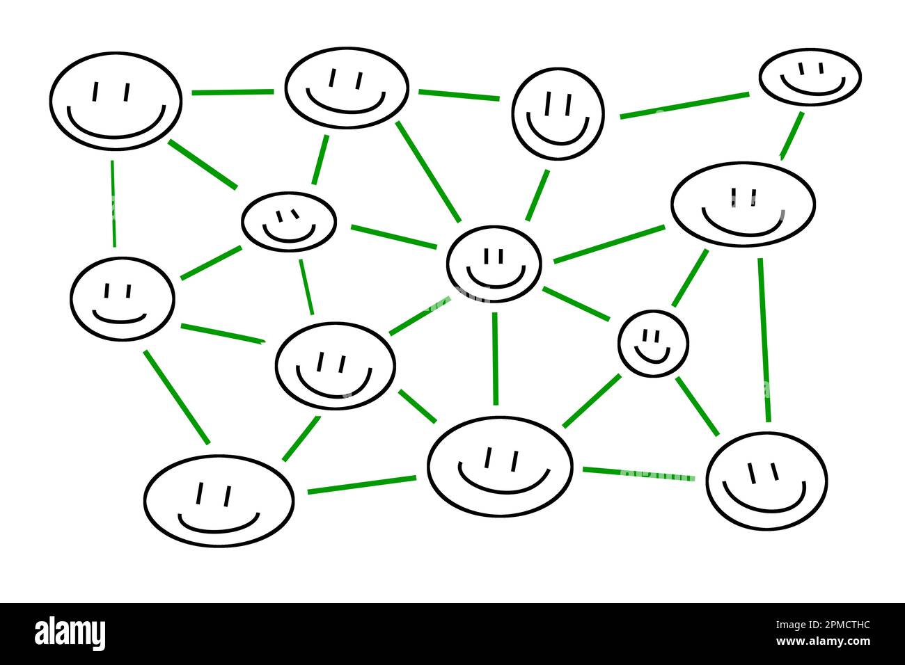 Stick Figure Heads – Connections and Networks Stock Photo - Alamy