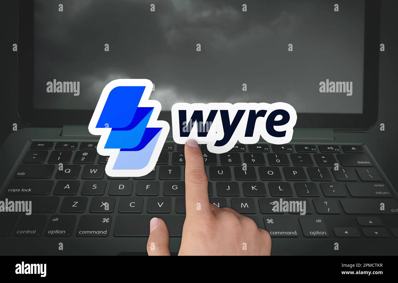 wyre, logo design for use on social media and news sites Stock Photo ...