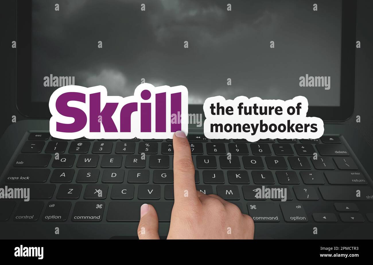 skrill, logo design for use on social media and news sites Stock Photo ...