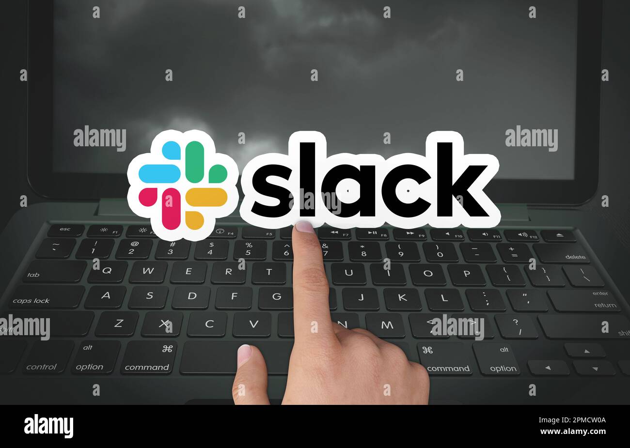 slack, logo design for use on social media and news sites Stock Photo ...