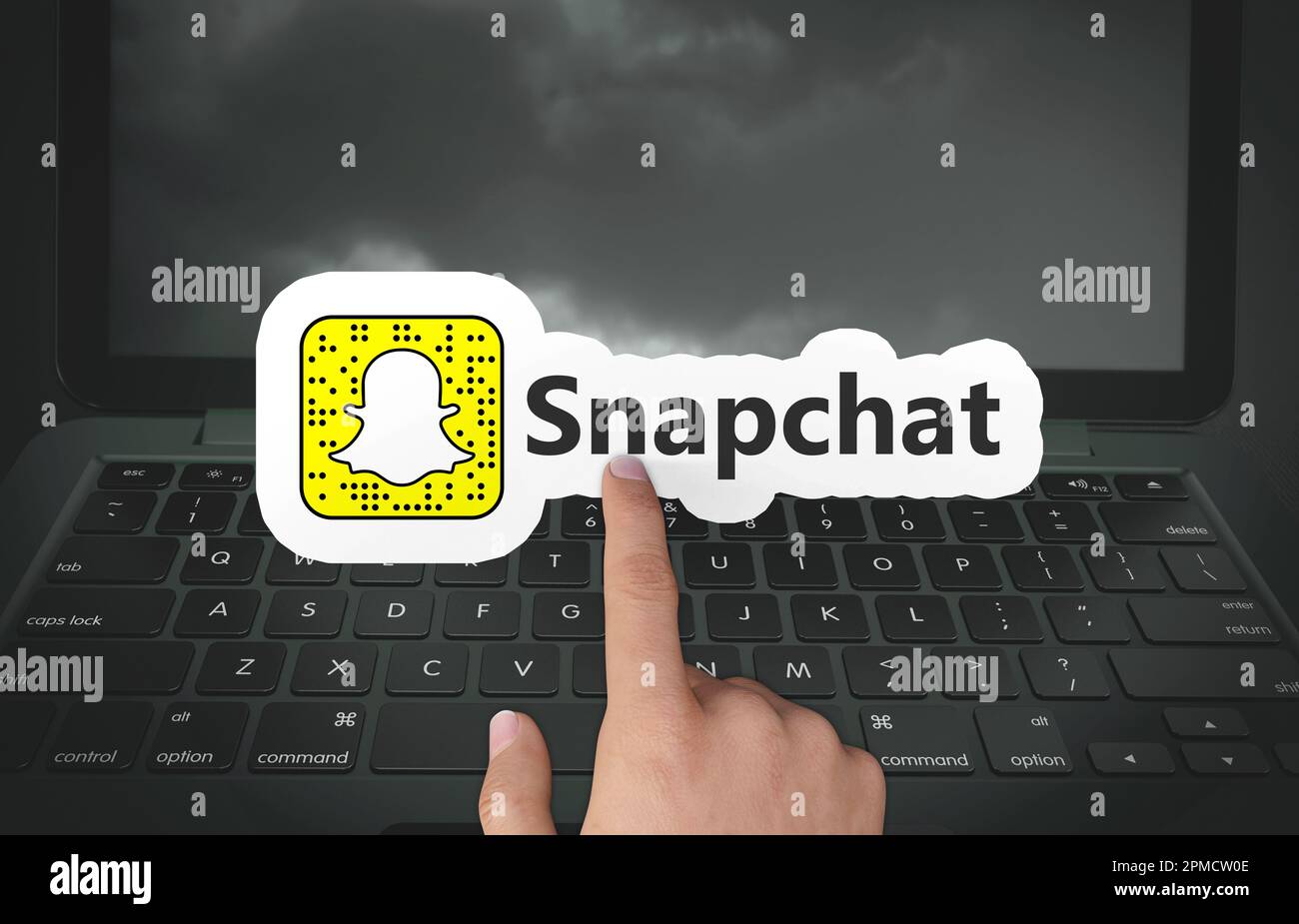 snapchat, logo design for use on social media and news sites Stock ...