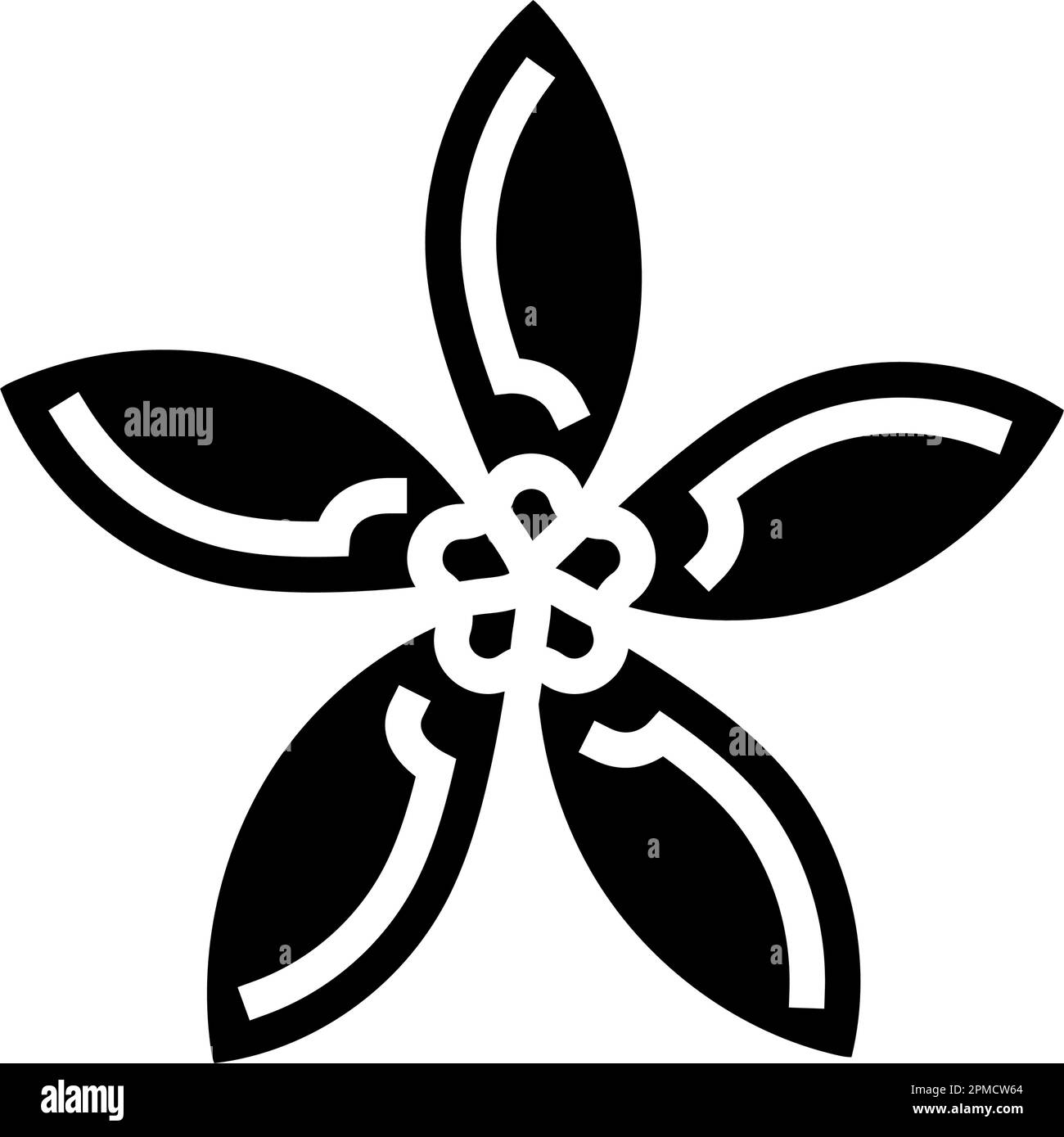 jasmine flower spring glyph icon vector illustration Stock Vector Image ...