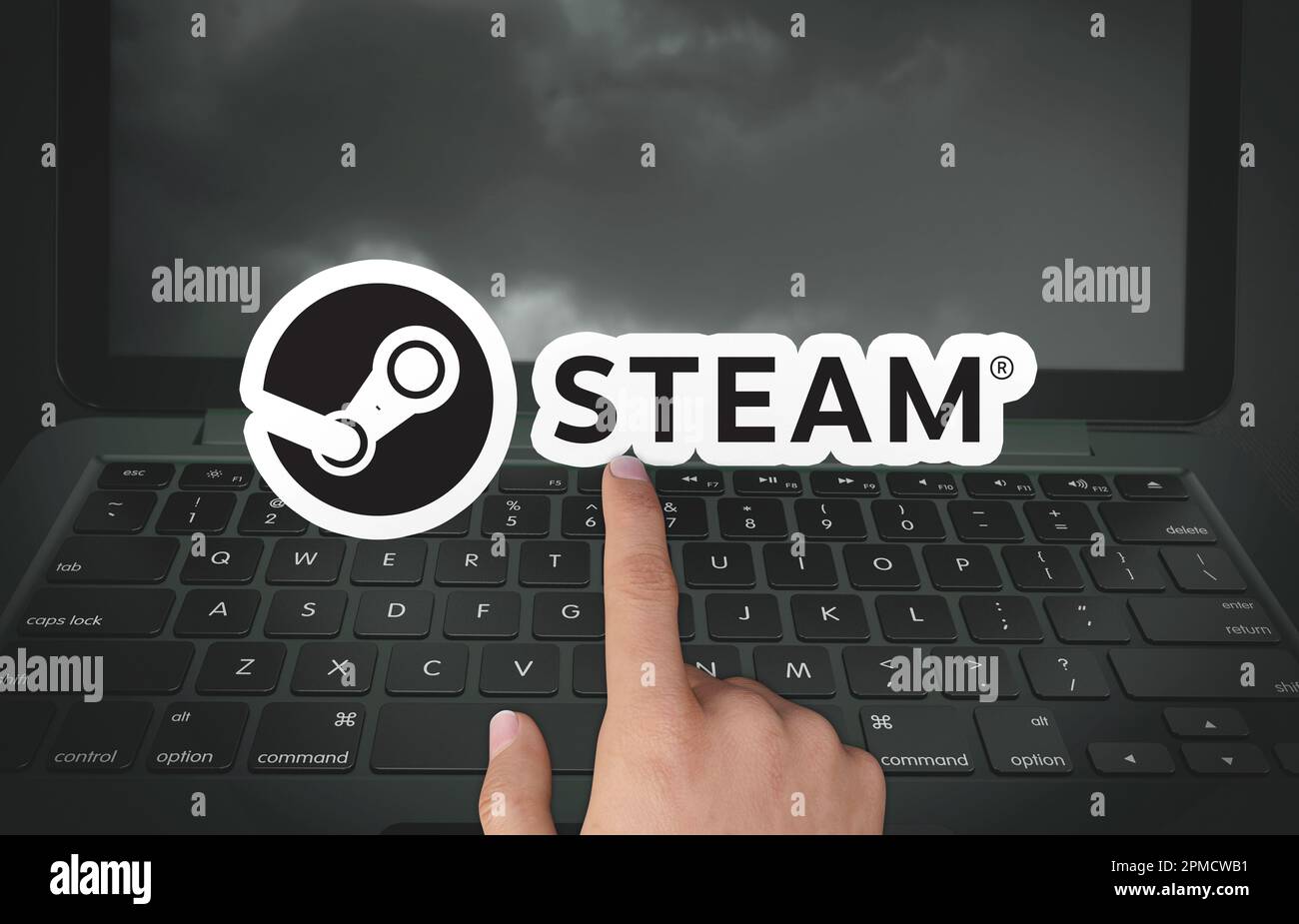 steam, logo design for use on social media and news sites Stock Photo ...