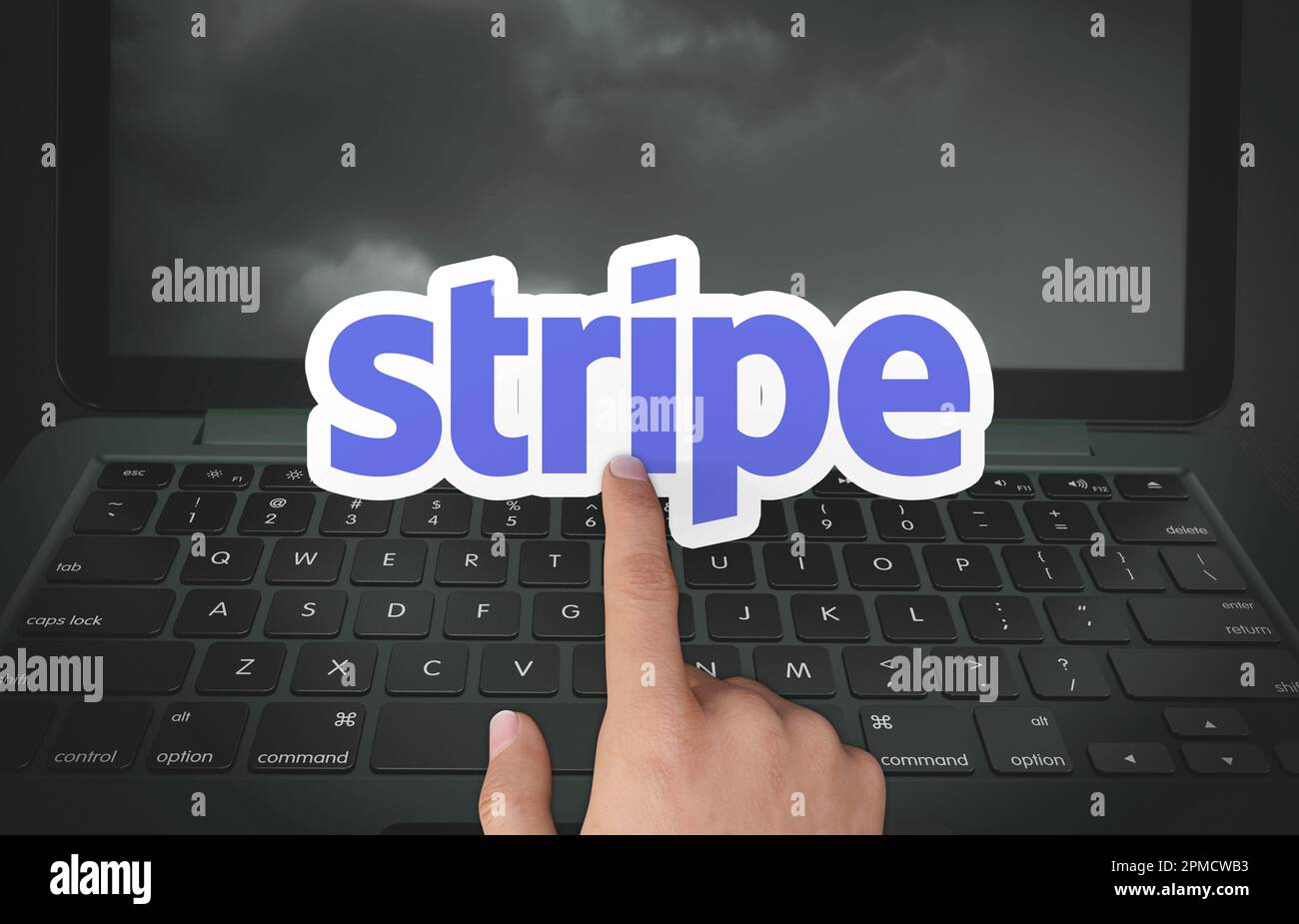 stripe, logo design for use on social media and news sites Stock Photo ...