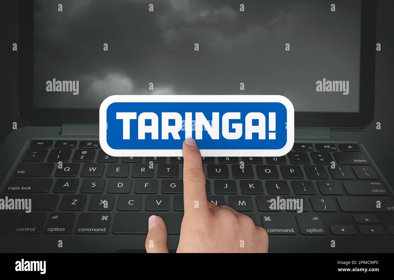 taringa, logo design for use on social media and news sites Stock Photo ...
