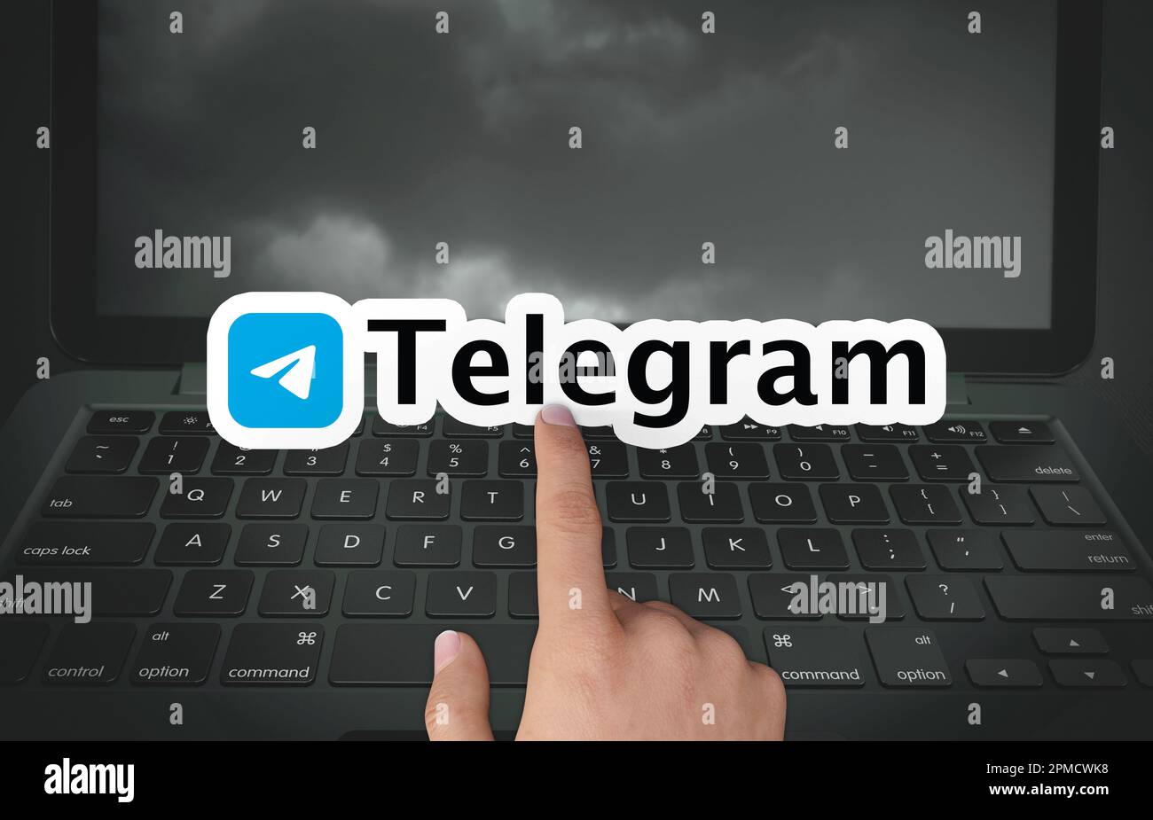 telegram, logo design for use on social media and news sites Stock ...