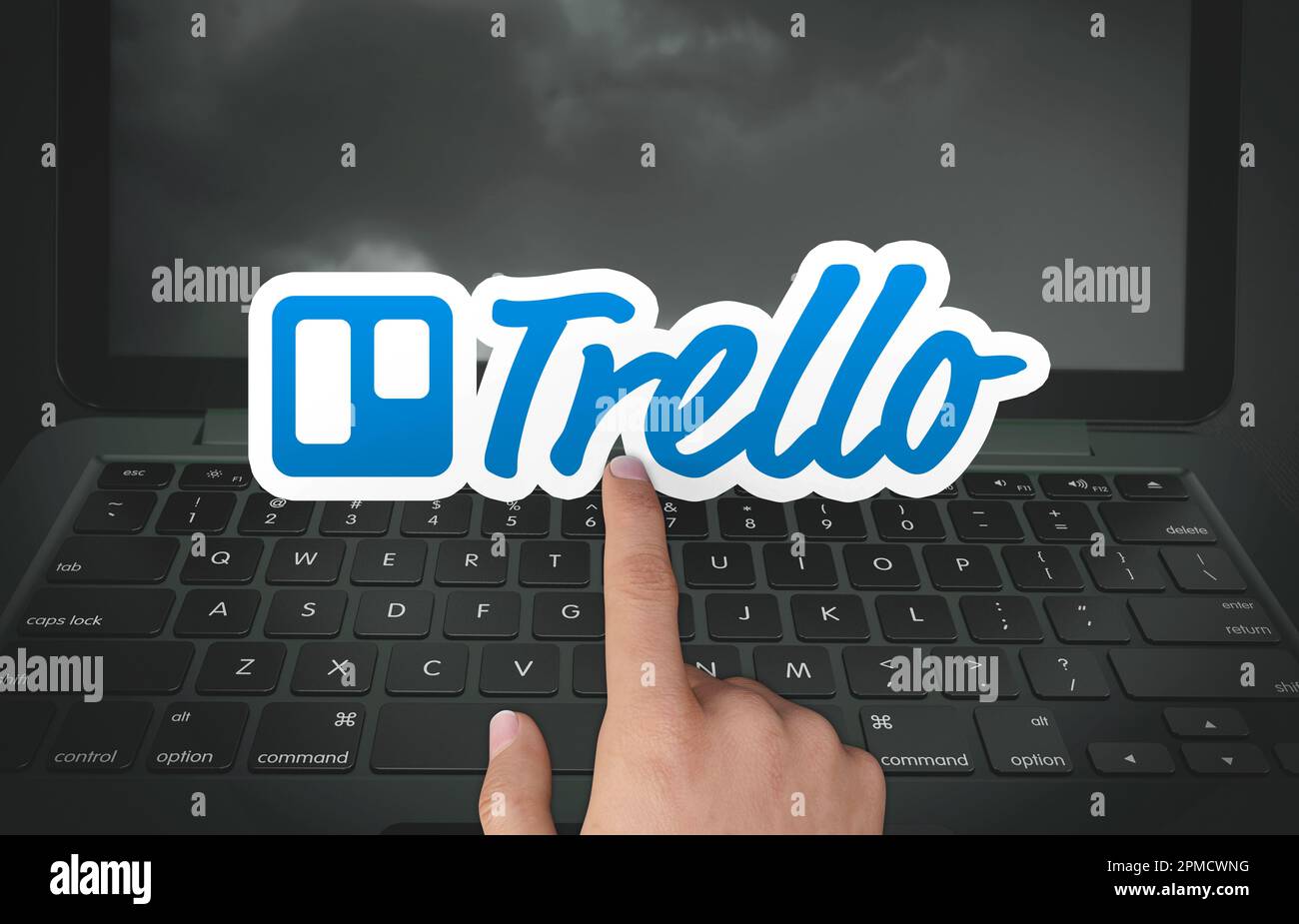 trello, logo design for use on social media and news sites Stock Photo ...