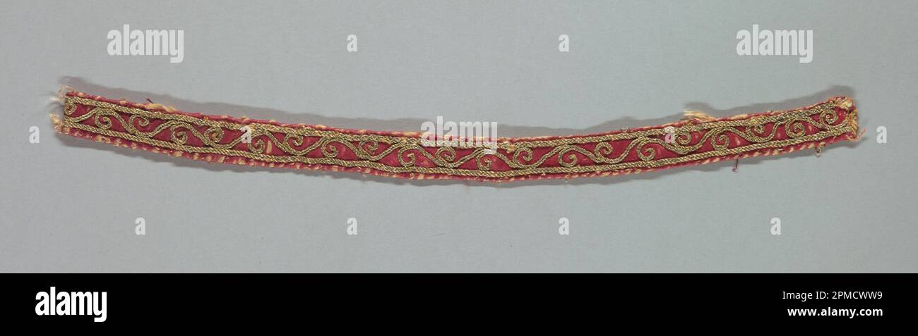 Embroidery; silk, gold-wrapped silk core thread Stock Photo - Alamy