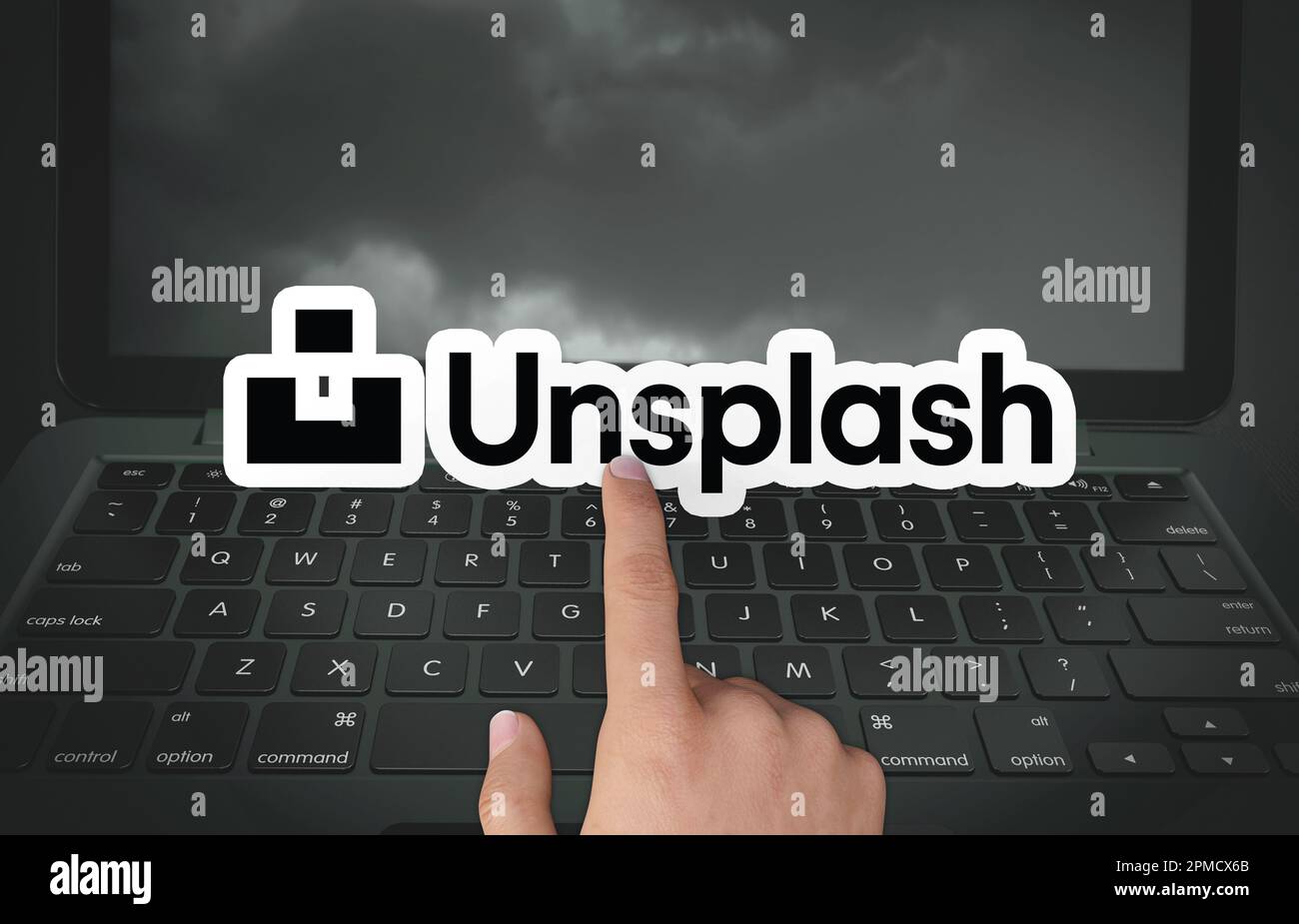 unsplash, logo design for use on social media and news sites Stock ...