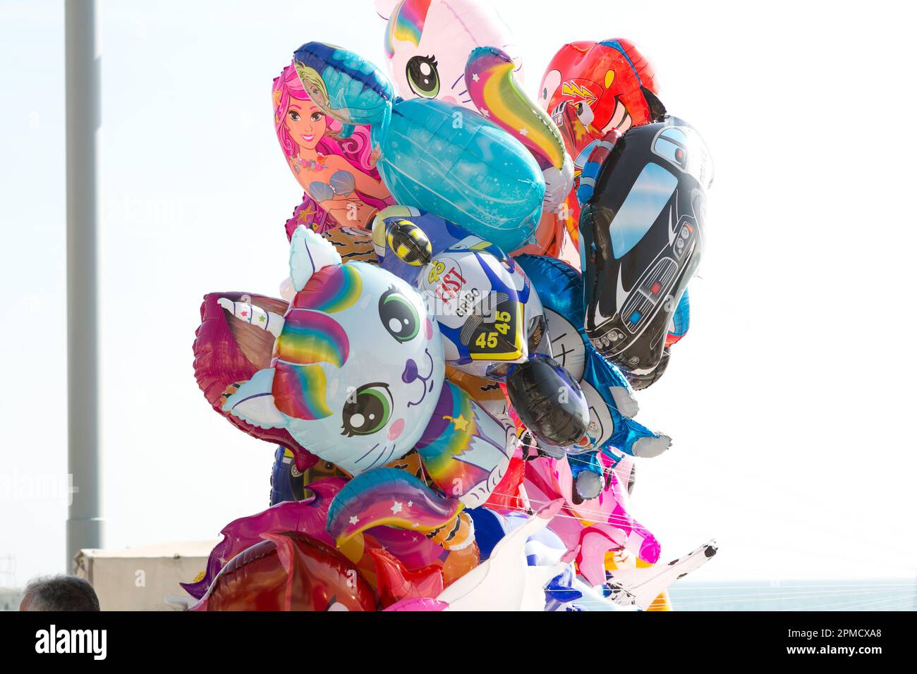 coloured balloons of different sizes and shapes Stock Photo - Alamy