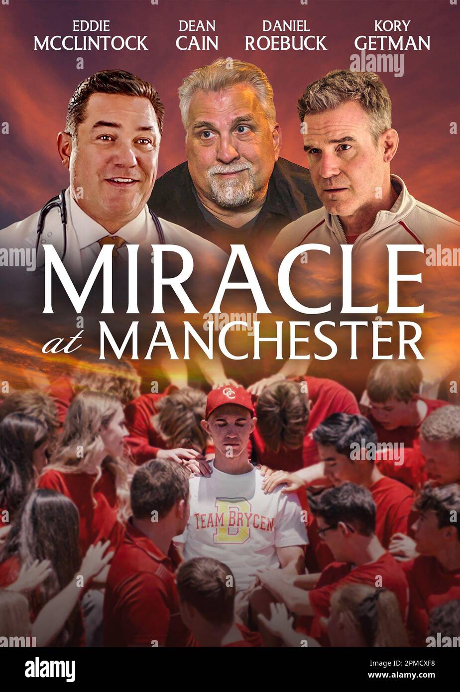 MIRACLE AT MANCHESTER, poster, top, from left: Dean Cain, Daniel ...