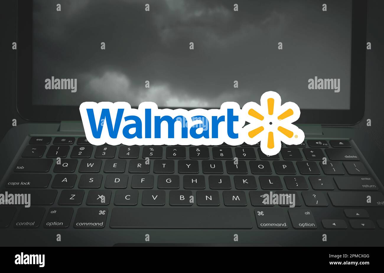 walmart, logo design for use on social media and news sites Stock Photo ...