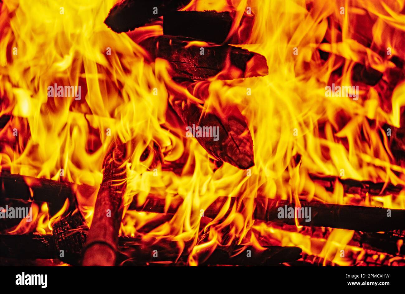 Abstract image of Flames of fire in a bonfire Stock Photo - Alamy