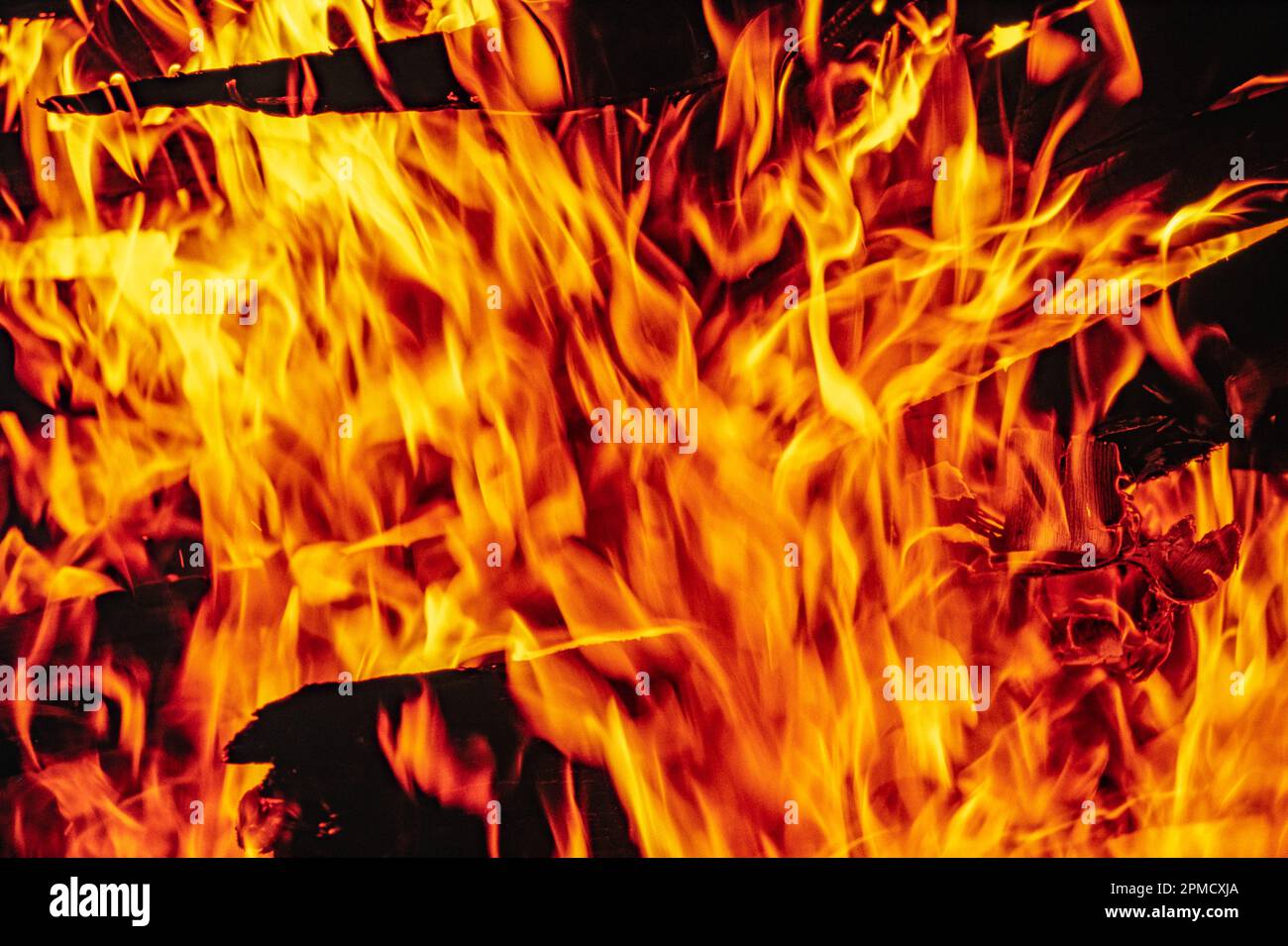Abstract image of Flames of fire in a bonfire Stock Photo - Alamy