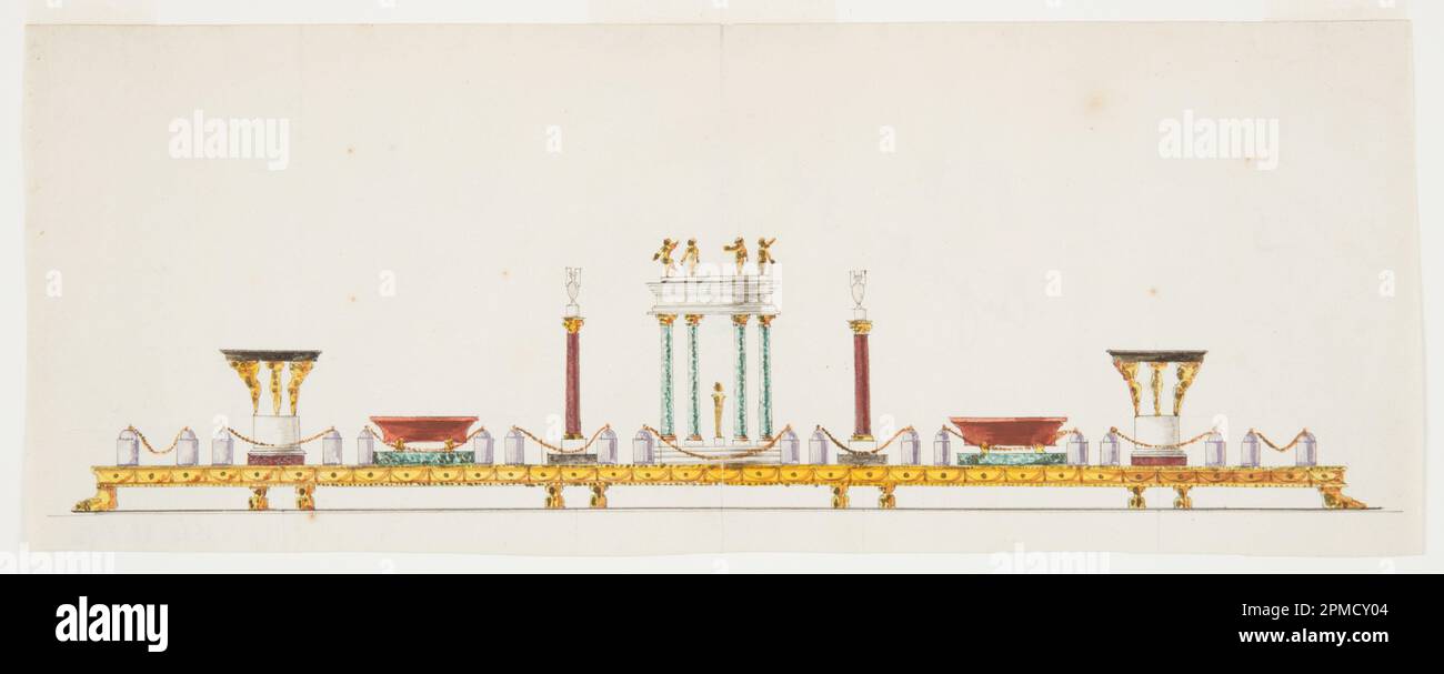 Drawing, Design for a Surtout de Table (Centerpiece); Italy; pen and ...