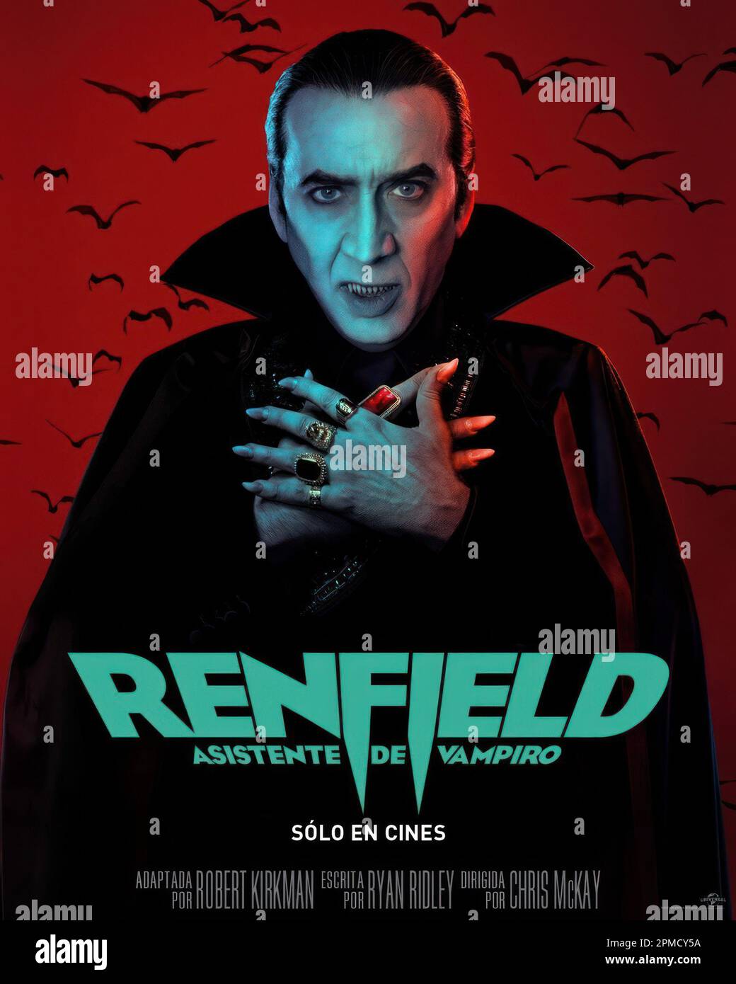 RENFIELD, (aka RENFIELD: ASISTENTE DE VAMPIRO), Mexican poster, Nicolas Cage as Dracula, 2023 ...