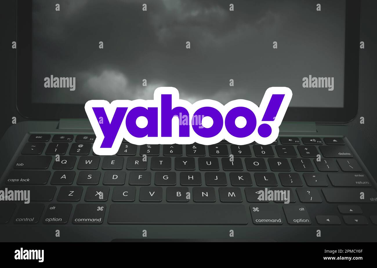 yahoo, logo design for use on social media and news sites Stock Photo ...
