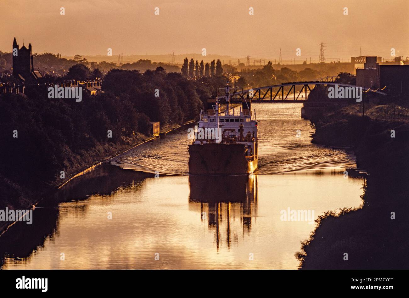 Looking down on Knud Tholstrup gas carrier form the high level bridge ...