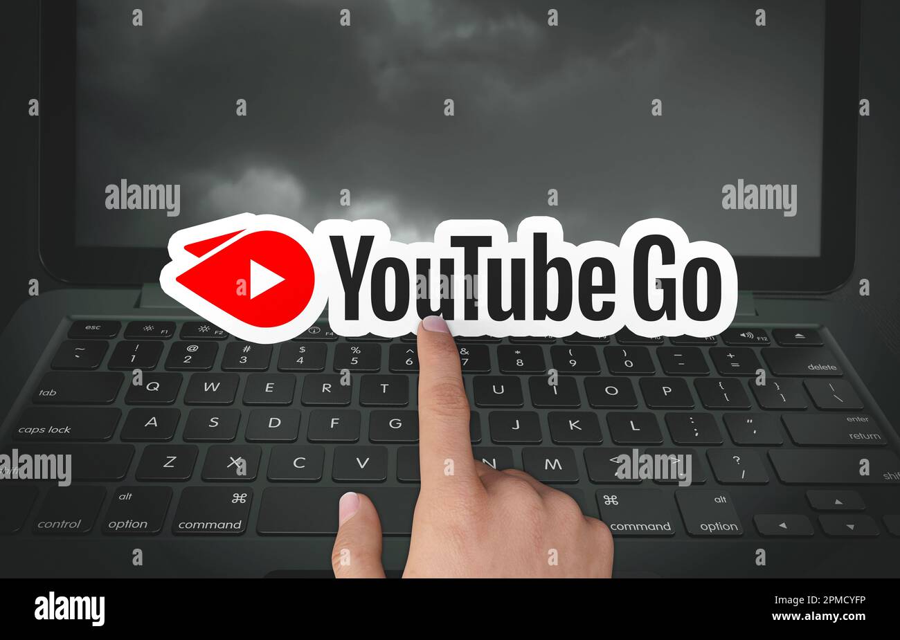 youtube go, logo design for use on social media and news sites Stock ...