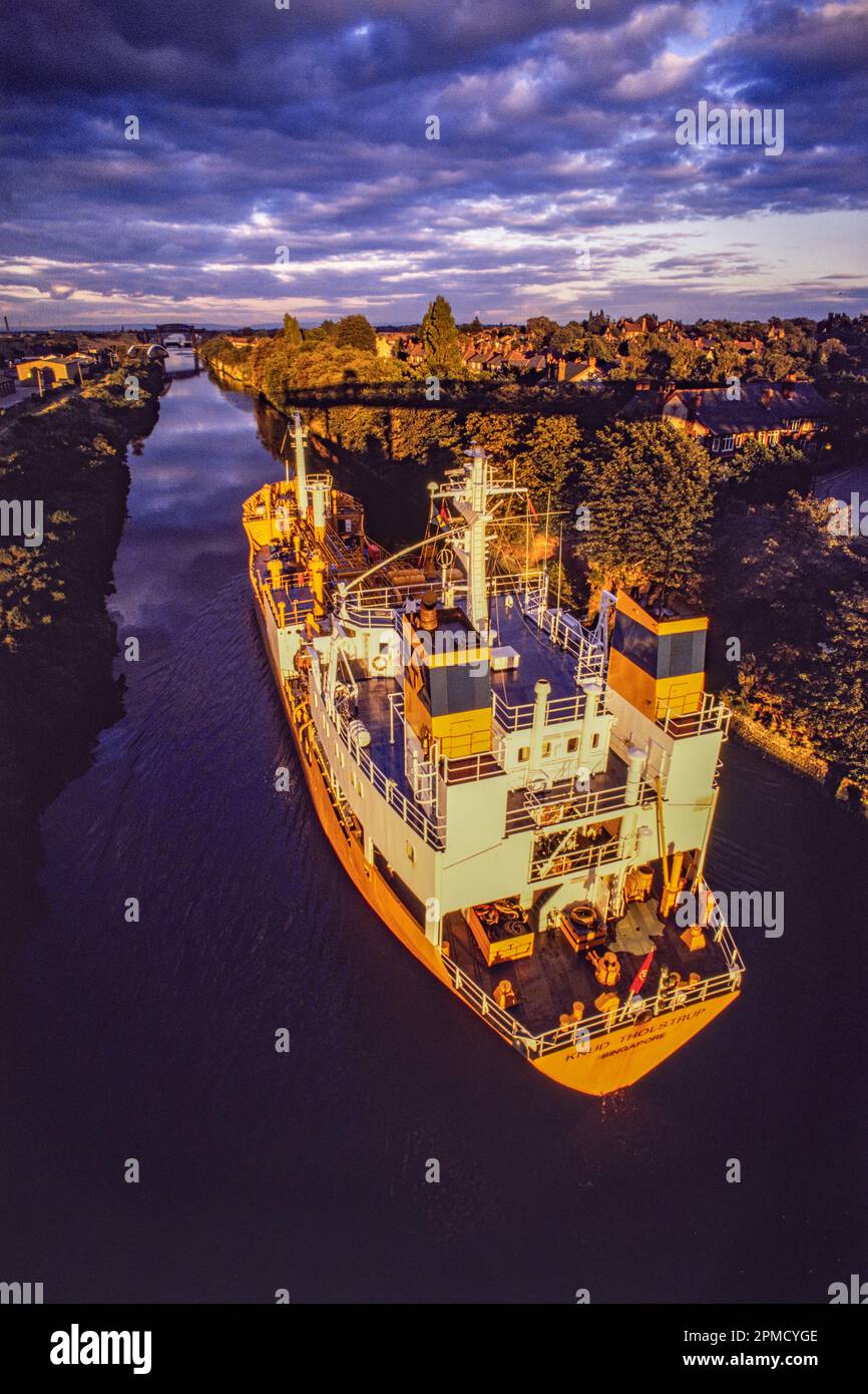 Looking down on Knud Tholstrup gas carrier form the high level bridge ...