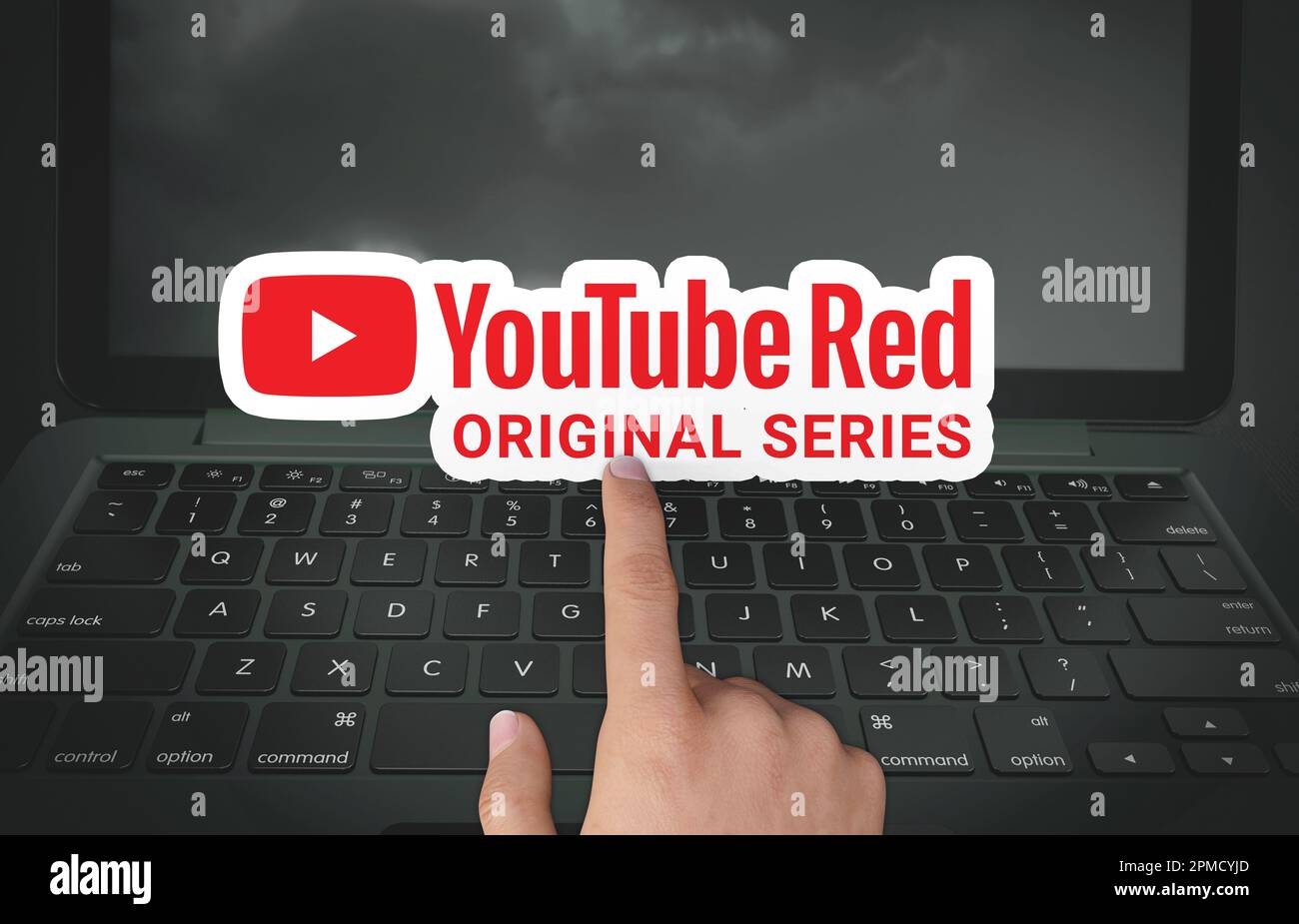 youtube red, logo design for use on social media and news sites Stock ...