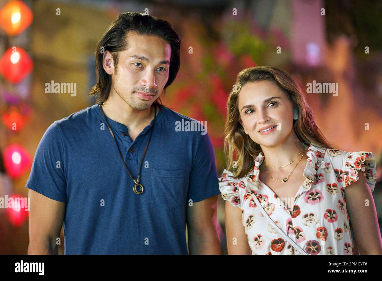 A TOURIST'S GUIDE TO LOVE, from left: Scott Ly, Rachael Leigh Cook, 2023. ph: Sasidis ...