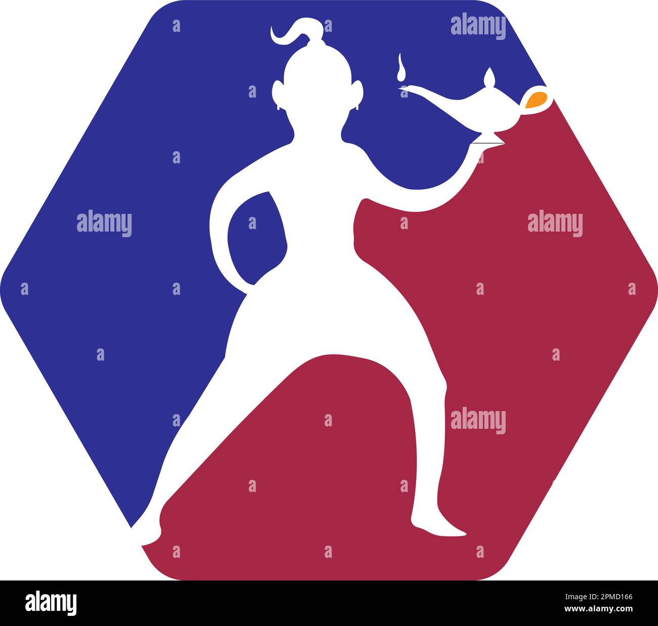 Genie Logo Design. Magic Fantasy genie concept logo. genie with action with lamp vector template ...