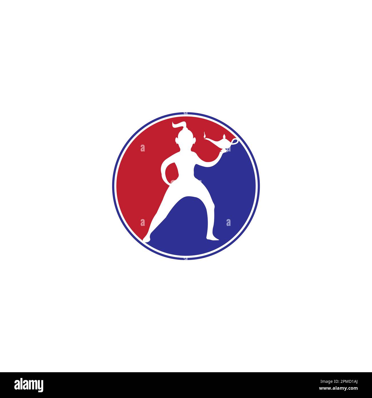 Genie Logo Design. Magic Fantasy genie concept logo. genie with action ...
