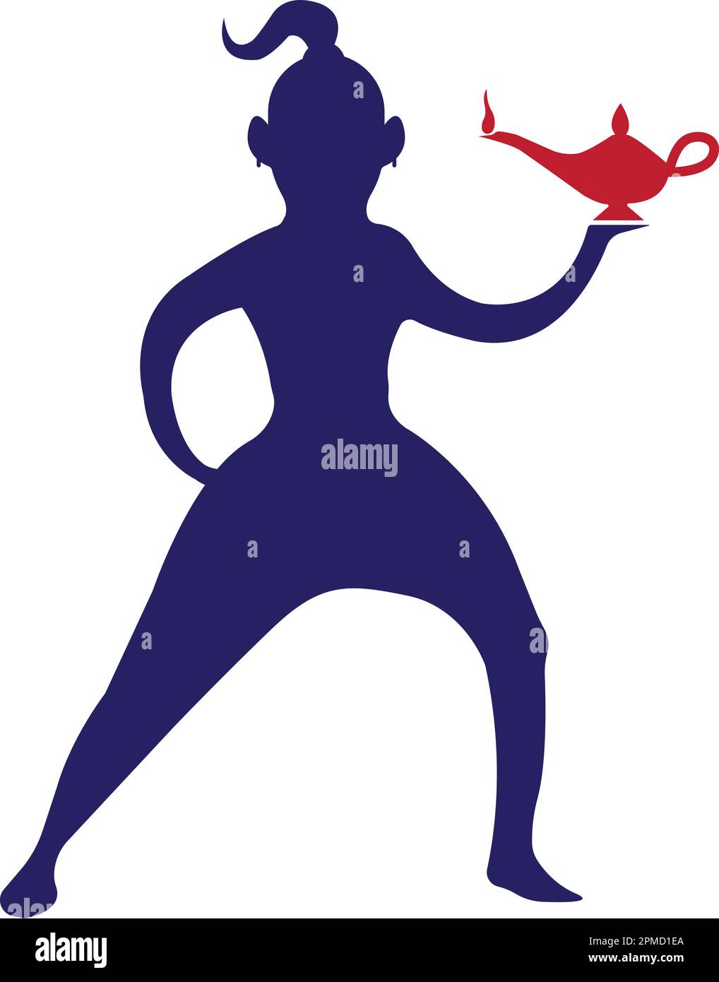 Genie Logo Design. Magic Fantasy genie concept logo. genie with action ...