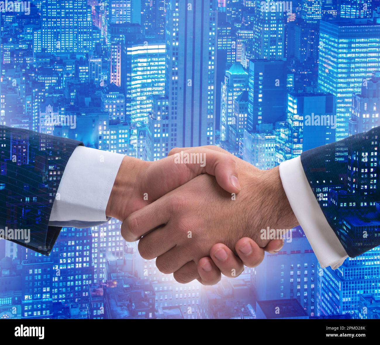 The handshake concept - business metaphor illustration Stock Photo - Alamy