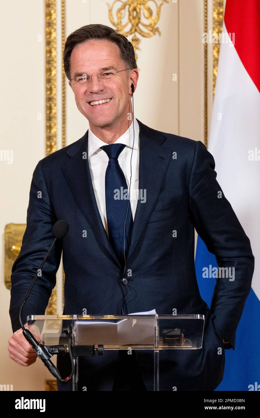 Amsterdam, The Netherlands. 12th Apr, 2023. Prime Minister Mark Rutte ...